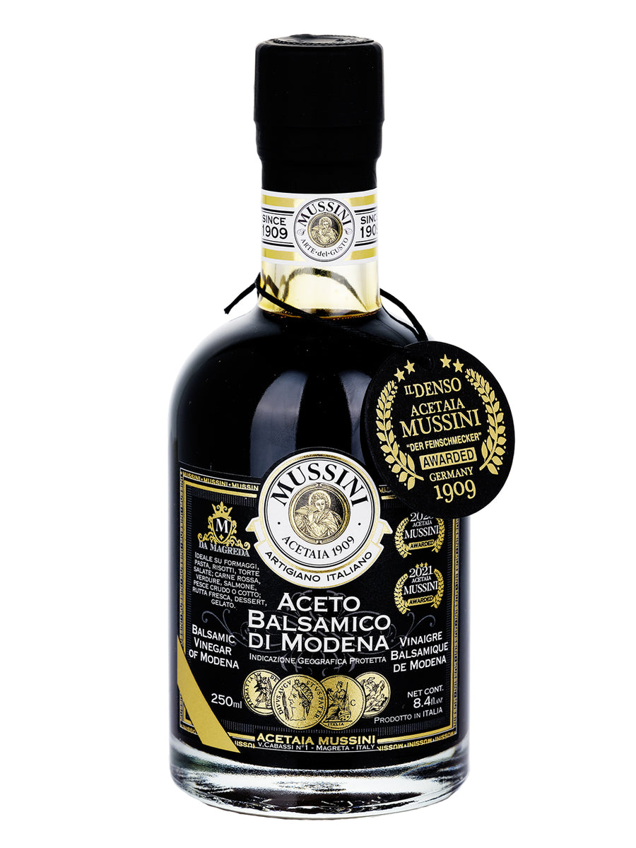 Mussini PGI Balsamic Vinegar of Modena 4 Gold Medals Olive Oil 8.45 fl ...